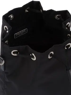 Prada Re-nylon Pouch With Metal Triangle Logo - Multicolor