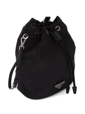 Prada Re-nylon Pouch With Metal Triangle Logo - Multicolor