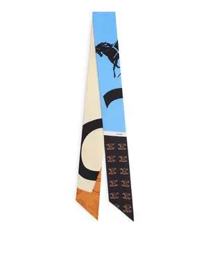 Celine Silk Twill Lavalliere Scarf - Multicolor