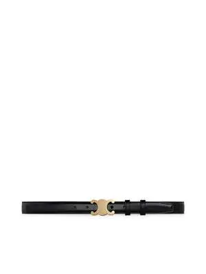 Celine Triomphe Belt In Smooth Calfskin - Black