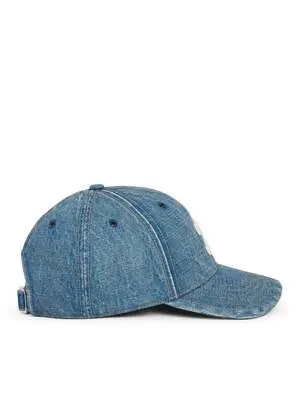 Celine Triomphe Baseball Cap In Union Wash Denim - Multicolor
