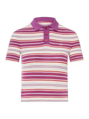 Celine Striped Cotton Polo Shirt