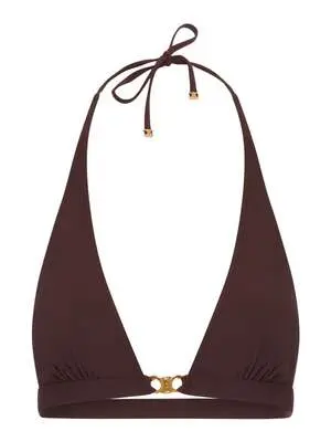 Celine Triomphe Triangle Top In Matte Jersey - Multicolor
