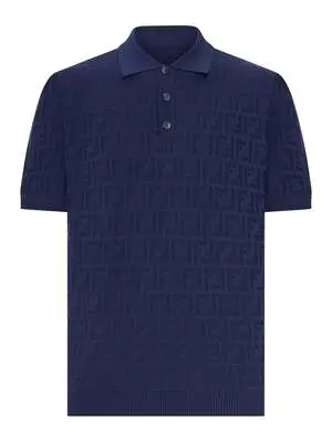 Fendi Dark Tricot Cotton Polo Shirt