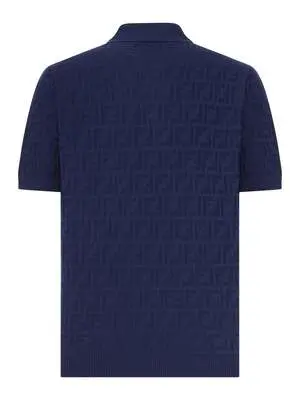 Fendi Dark Tricot Cotton Polo Shirt