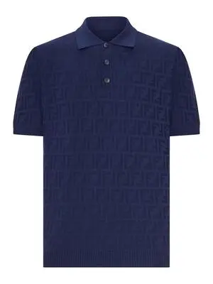 Fendi Dark Tricot Cotton Polo Shirt - Brown
