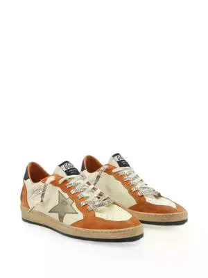 GOLDEN GOOSE Ball Star Distressed Leather Sneakers - Neutrals