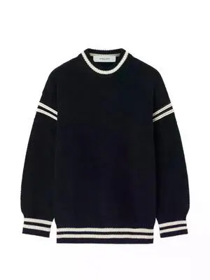GOLDEN GOOSE Boxy Sweater With Embroidery - Blue