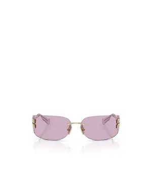 Miu Miu Rimless Sunglasses - Pink