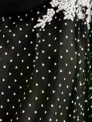 GEMY MAALOUF Boat Neck Gown With Bead Detailing