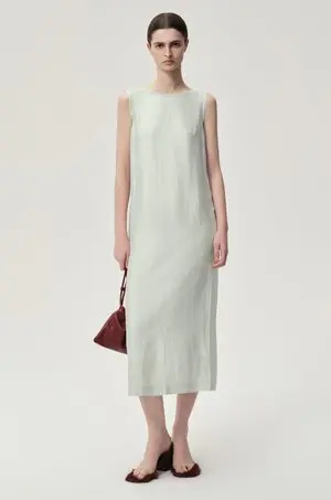 FRONT ROW SHOP Sleeveless Open-back Maxi Dress - Green