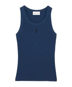 Ami De Coeur Ribbed Tank Top - Ink