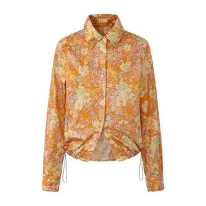 FRONT ROW SHOP Sun-washed Floral Print Shirt