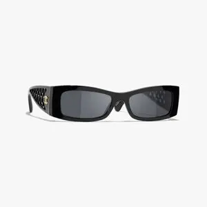Chanel Rectangle Sunglasses - Black