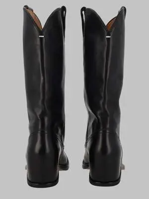 MAISON MARGIELA Western Heel-less Boots - Black