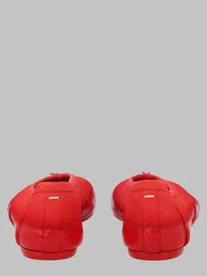 MAISON MARGIELA Ballerina Tabi Calf Leather Flats - Red
