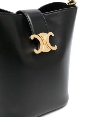 Celine Small Leather Bucket Bag With Triomphe Logo - Multicolor