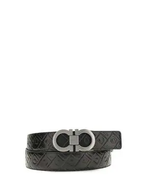 FERRAGAMO Reversible Gancini Belt - Black