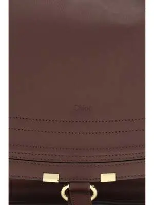 Chloé Marcie Leather Shoulder Bag - Brown