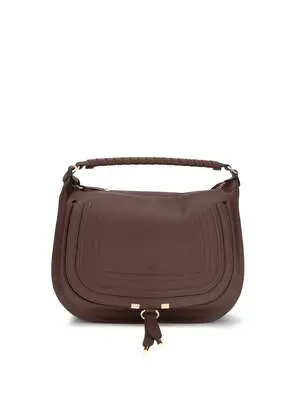 Chloé Marcie Leather Shoulder Bag - Brown