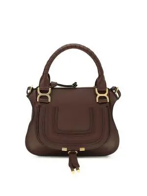 Chloé Marcie Leather Top Handle Bag - Brown