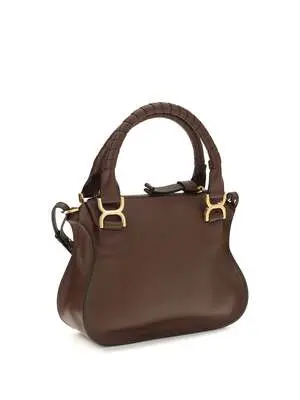 Chloé Marcie Leather Top Handle Bag - Brown