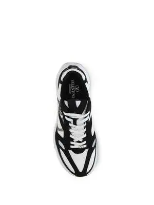 Valentino Garavani Demivee Mesh And Suede Sneakers - Multicolor