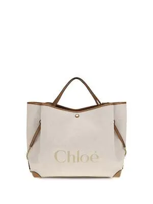 Chloé Large Carry Tote Bag - Cream