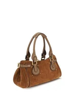 Chloé Paddington Suede Handbag - Brown