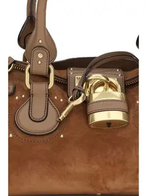 Chloé Paddington Suede Handbag - Brown