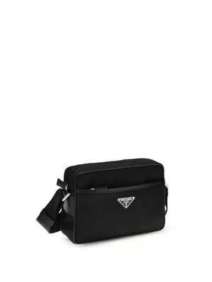Prada Re-nylon And Saffiano Shoulder Bag - Black