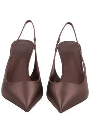Paris Texas Lidia Slingback Heels - Brown