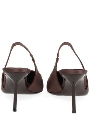 Paris Texas Lidia Slingback Heels - Brown