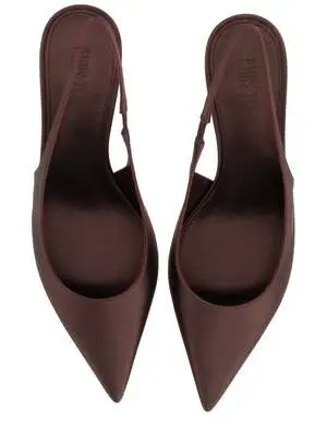 Paris Texas Lidia Slingback Heels - Brown