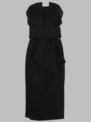 P.a.r.o.s.h Strapless Draped Midi Dress