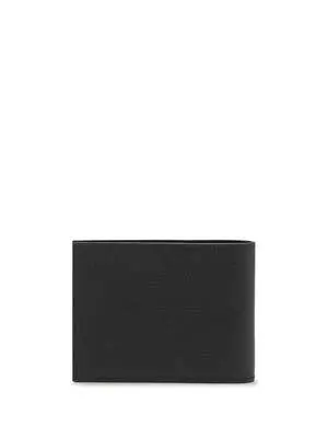 FERRAGAMO Micro Gancio Grained Leather Bi-fold Wallet - Black