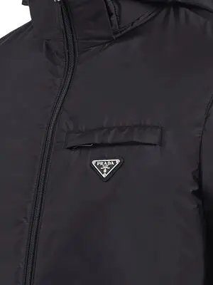 Prada Re-nylon Puffer Jacket With Detachable Hood