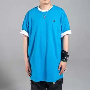 VANS Off The Wall Tee Minimalistic Small Logo Short Sleeve Couple Style - Blue