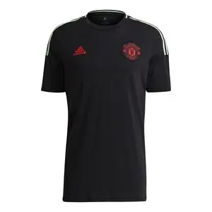 Adidas Mufc Tee Manchester United Football Short Sleeve - Black