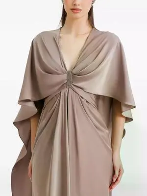 GEMY MAALOUF V-neck Draped Gown