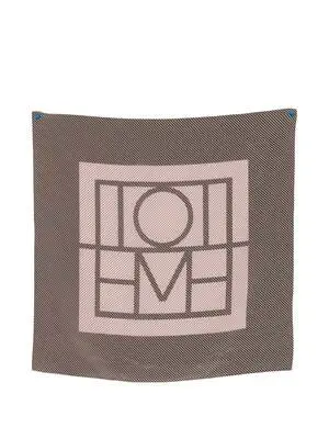 TOTEME Monogram Silk Foulard - Multicolor