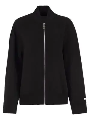 SPORTMAX Sportmax Virgin Wool Bomber Jacket With Ribbed Knit Details