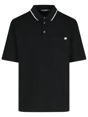 Dolce & Gabbana Cotton Polo Shirt - Black
