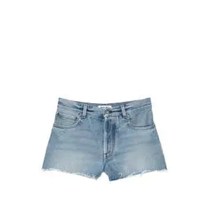 Miu Miu Light Faded Wash Denim Mini Shorts