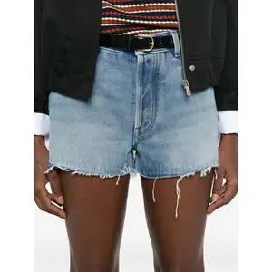 Miu Miu Light Faded Wash Denim Mini Shorts