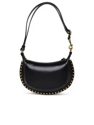 Isabel Marant Étoile Oskan Moon Leather Shoulder Bag - Black