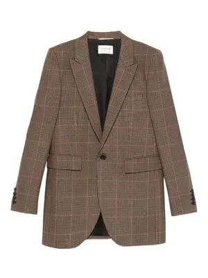SAINT LAURENT SAINT LAURENT Checked Single-Breasted Blazer