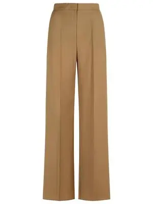 Max Mara Beige Virgin Wool Pants - Cream