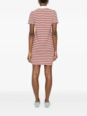 A.p.c. Raye Cotton Striped Polo Dress
