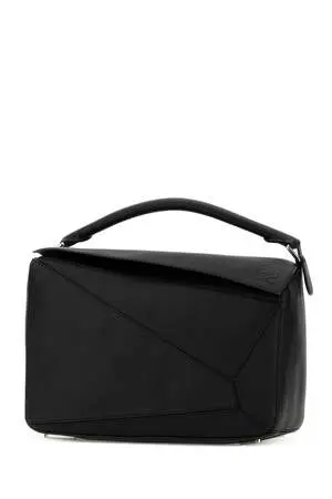 Loewe Leather Large Puzzle Handbag - Black
